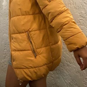 Jackets & Coats | Comfy Mustard Yellow Puffer Coat | Poshmark
